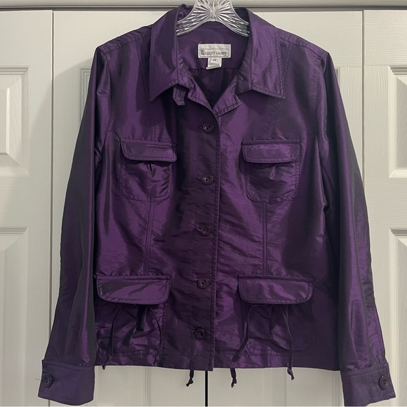 Elliott Lauren | Jackets & Coats | Elliott Lauren Deep Purple Utility ...